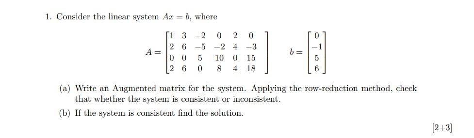 Solved MATH: Linear algebra | Chegg.com