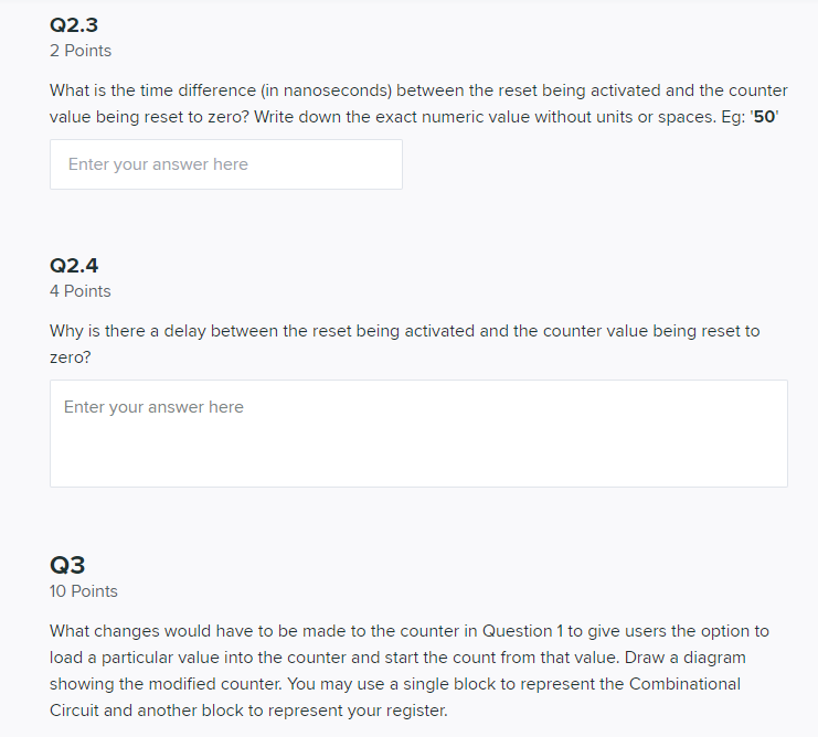 Solved The following questions are based on the timing | Chegg.com