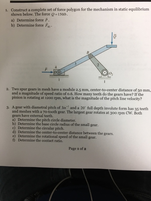 Solved Construct a complete set of force polygon for the | Chegg.com