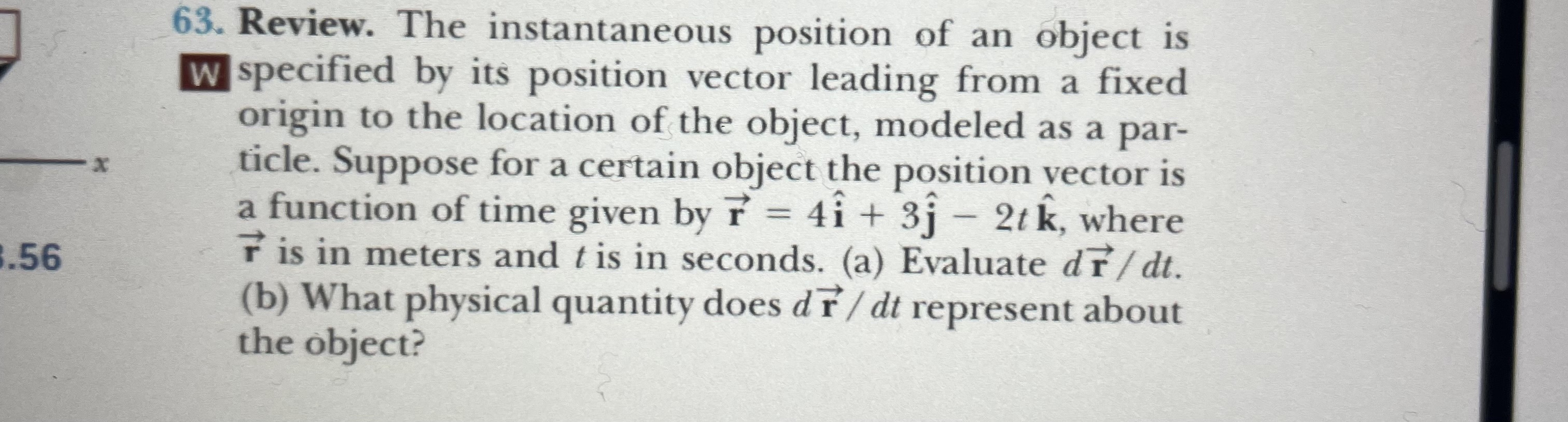 Solved 3. Review. The instantaneous position of an object is | Chegg.com
