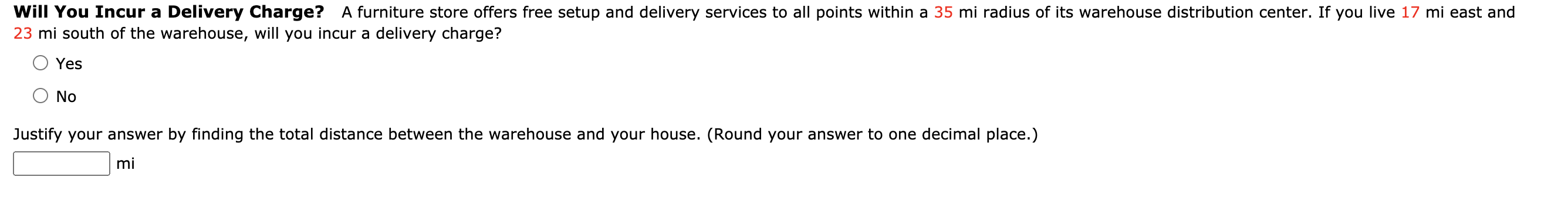 Solved Will You Incur a Delivery Charge? A furniture store | Chegg.com