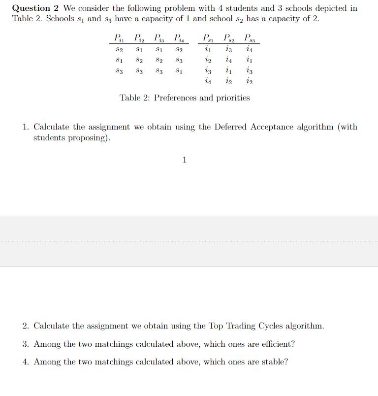 Question 2 We consider the following problem with 4 | Chegg.com