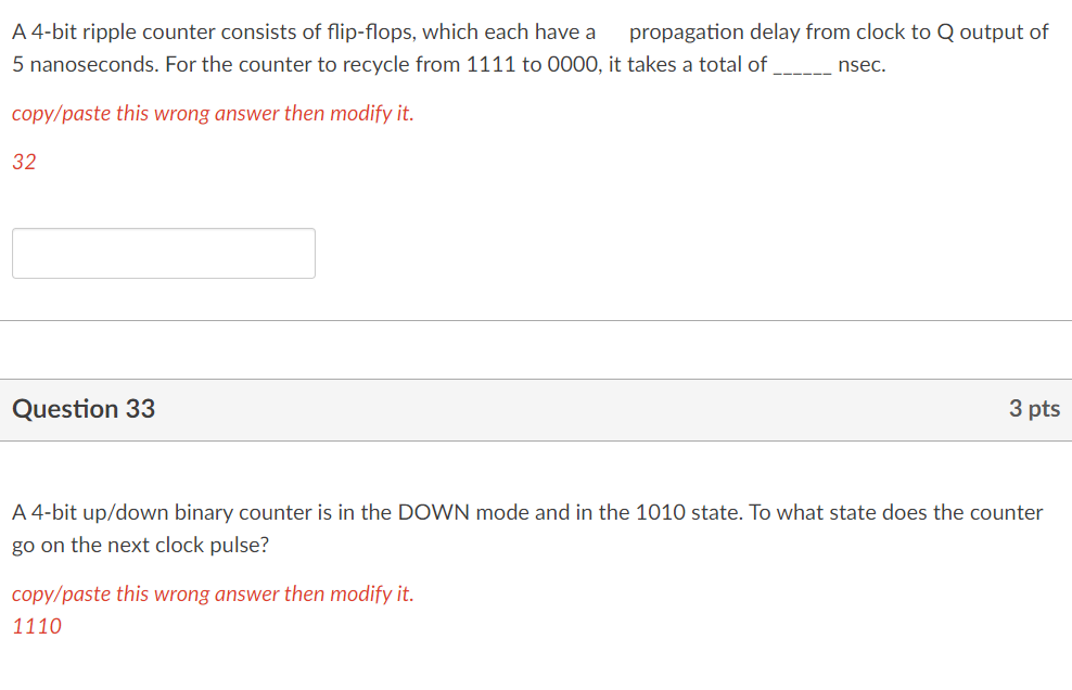 Solved A 4-bit ripple counter consists of flip-flops, which | Chegg.com