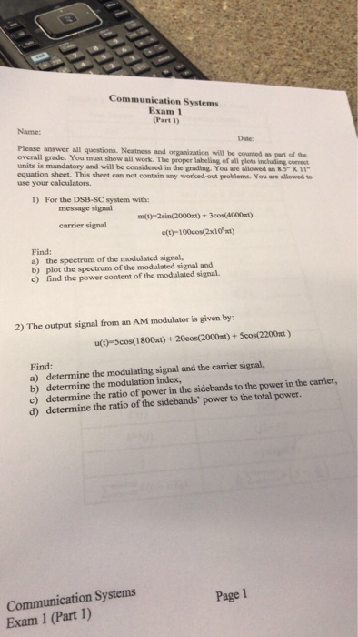 Communication Exam Questions Answers