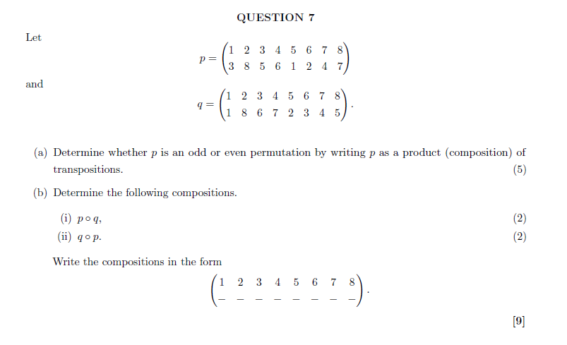 Solved (a) ﻿Determine whether p is an ﻿odd or ﻿even | Chegg.com