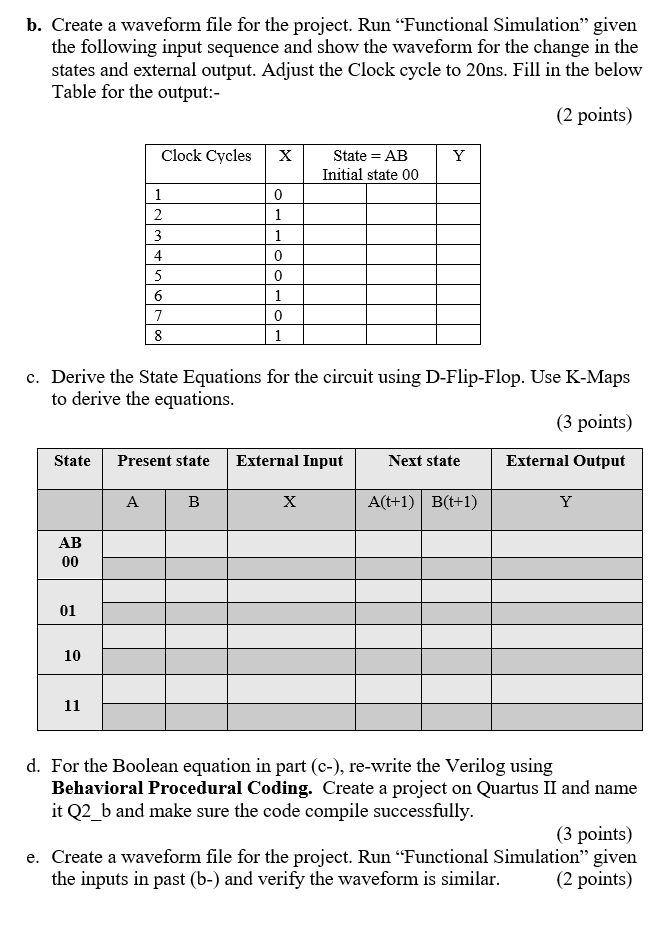 b. Create a waveform file for the project. Run | Chegg.com
