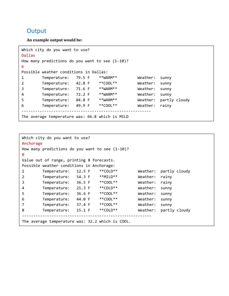 Solved Assignment 6: Temperature Checker Application In this | Chegg.com