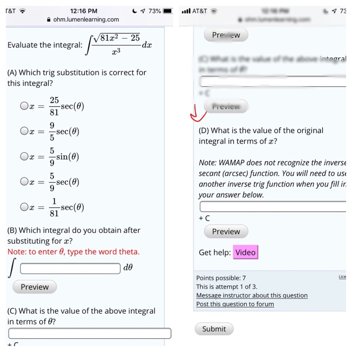 Solved please answer A-D ! I really need to know how to get | Chegg.com