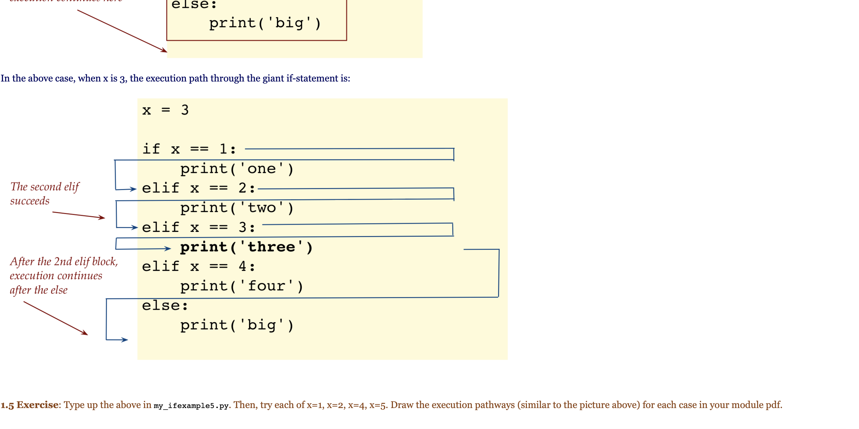 Solved One can have as many elif sections as one would like, | Chegg.com