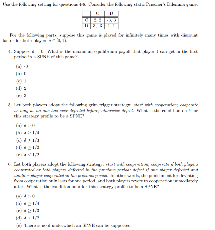 Solved For the following parts, suppose this game is played | Chegg.com Solved For the following parts, suppose this game is played | Chegg.com