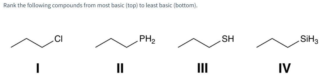 Solved Rank the following compounds from most basic (top) to | Chegg.com