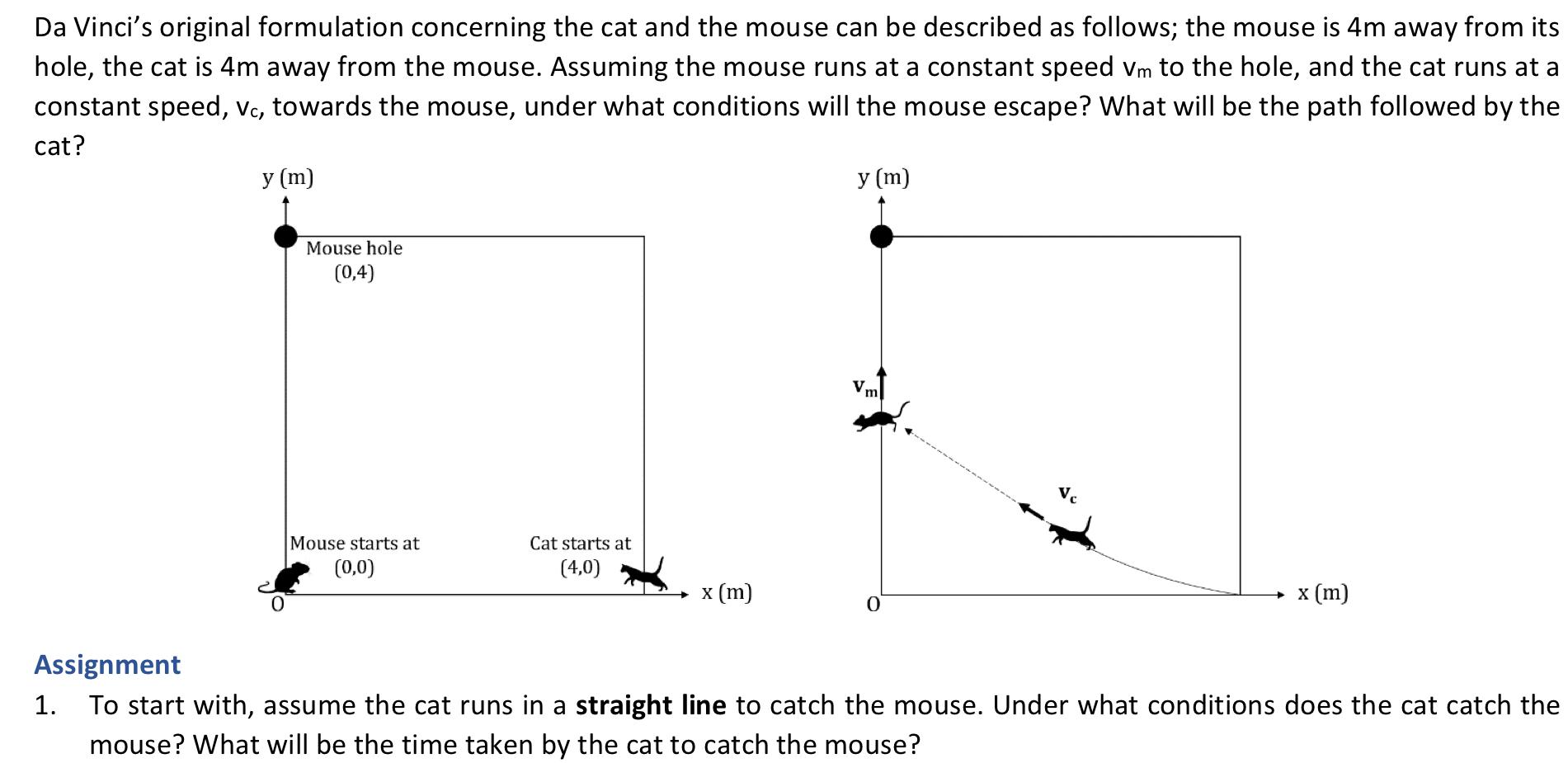 Solved Da Vinci's original formulation concerning the cat | Chegg.com