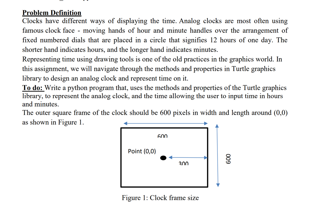 Solved Problem Definition Clocks have different ways of | Chegg.com
