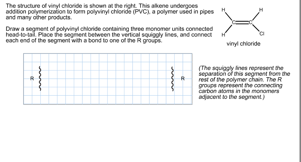 Solved: The Structure Of Vinyl Chloride Is Shown At The Ri... | Chegg.com