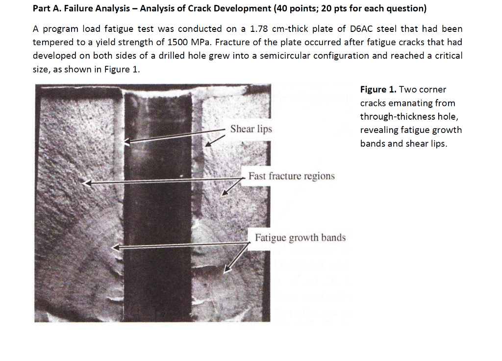 Part A. Failure Analysis -Analysis of Crack | Chegg.com