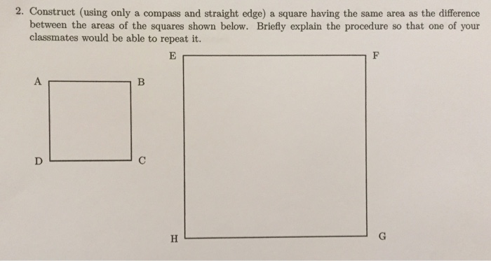 Solved Construct (using only a compass and straight edge) a | Chegg.com