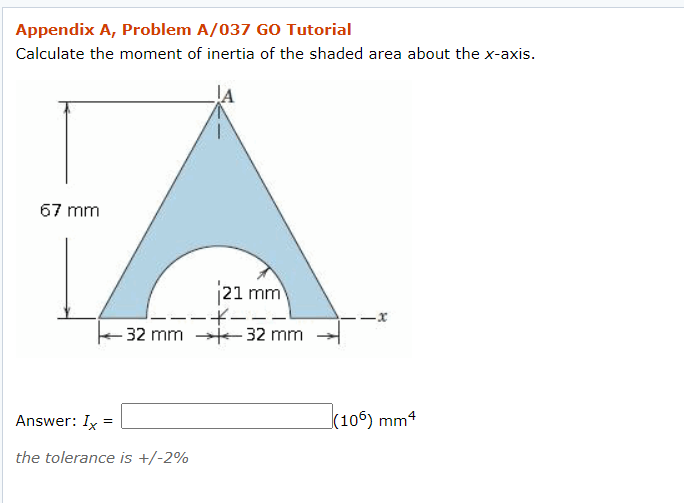 Solved Appendix A, Problem A/037 GO Tutorial Calculate the | Chegg.com