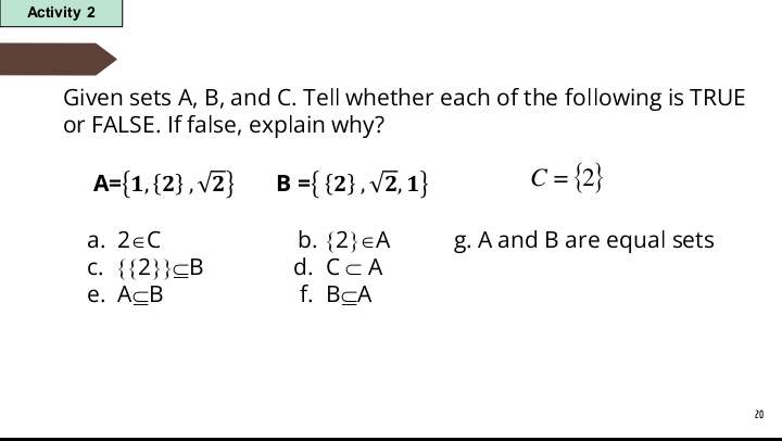 Solved Let A={−1,0,1} and B={0,1,2} Refer to the given sets. | Chegg.com