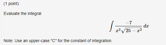 Solved (1 point) Evaluate the indefinite integral. sec secz | Chegg.com