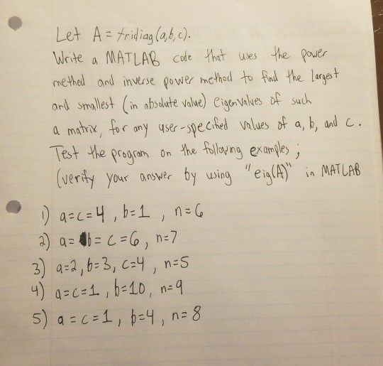 Numerical Analysis question. Matlab code that uses | Chegg.com