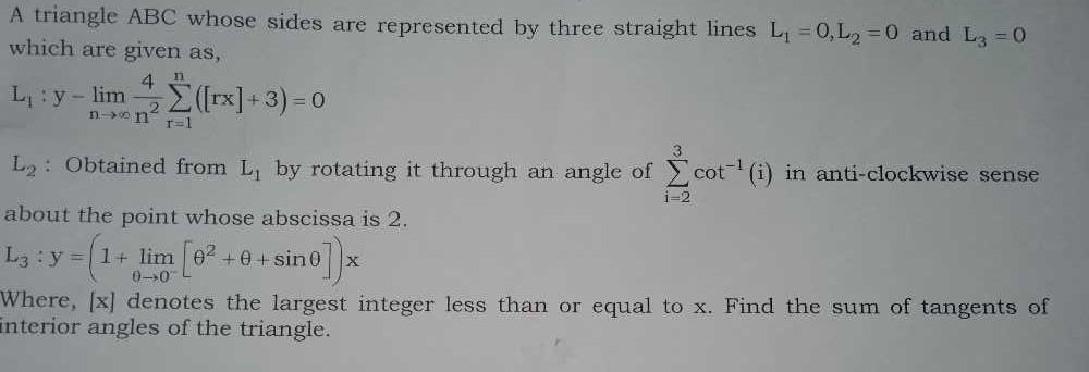 Solved A triangle ABC whose sides are represented by three | Chegg.com