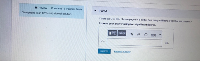 Solved Review 1 Constants l Periodic Table Part A Champagne | Chegg.com