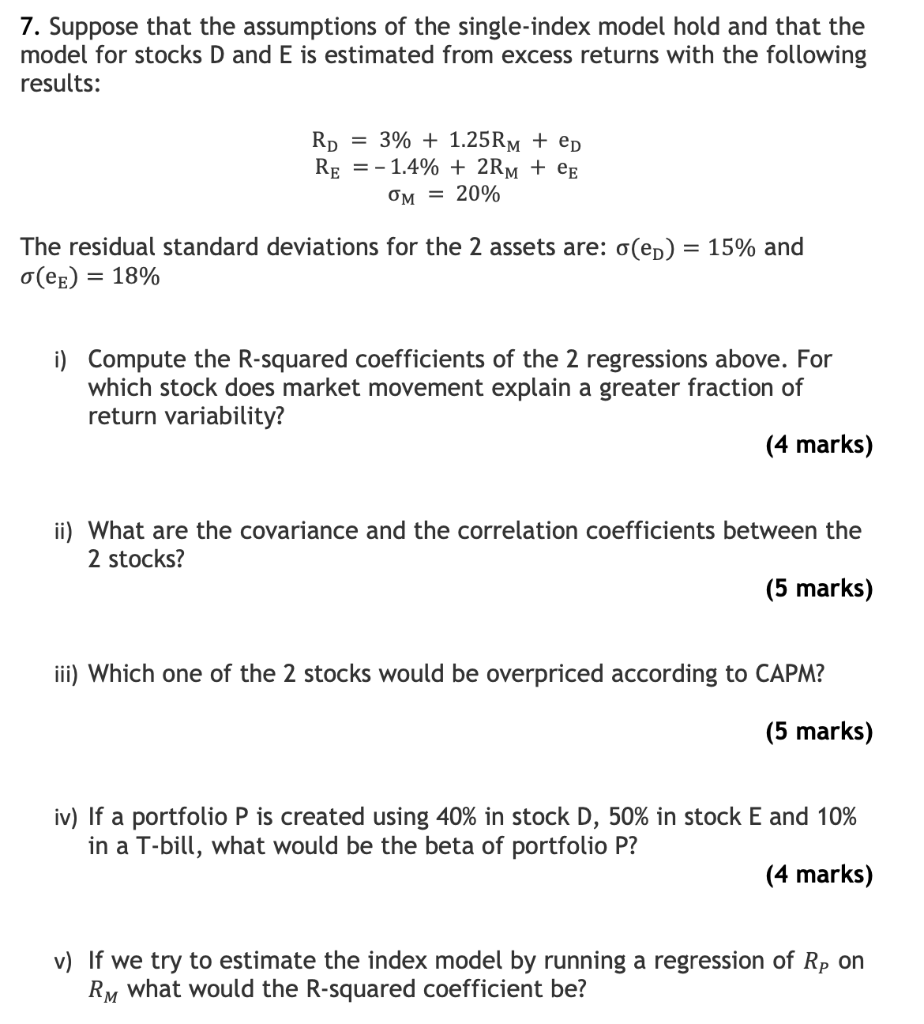 7. Suppose that the assumptions of the single-index | Chegg.com