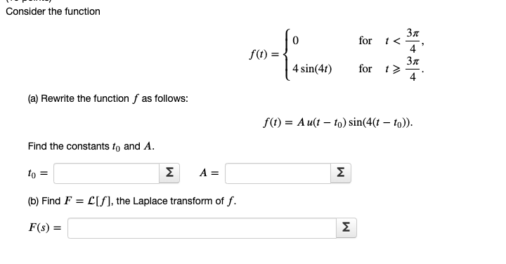 Solved Consider the function | Chegg.com