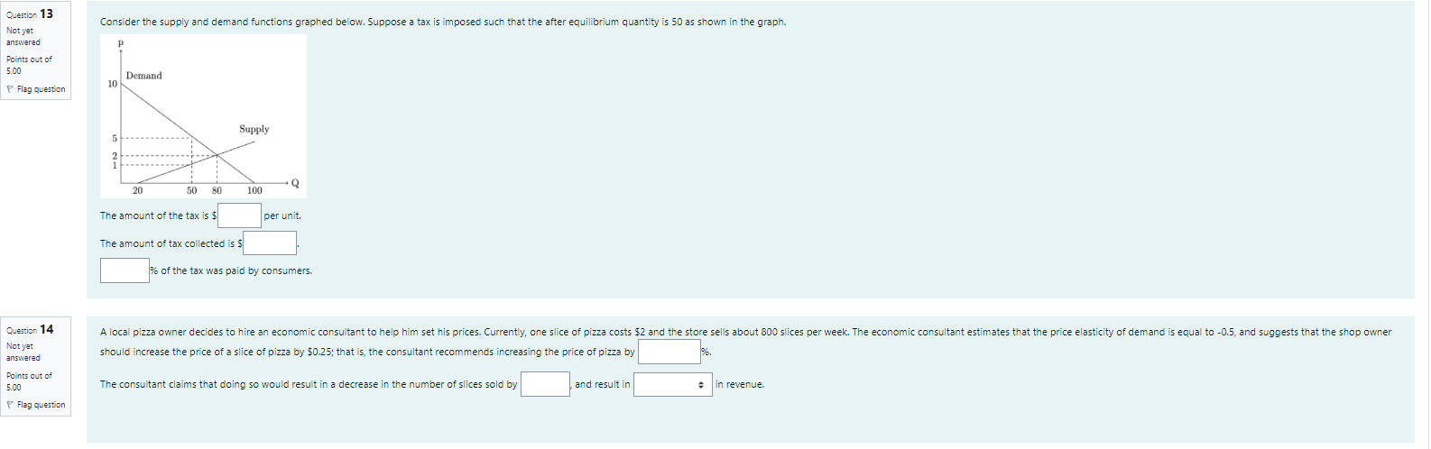 Solved Consider the supply and demand functions graphed | Chegg.com