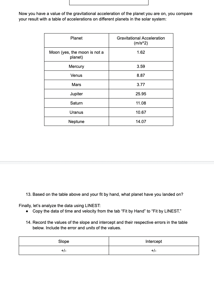 Solved Part 3 - Mystery Planet Now imagine you are traveling | Chegg.com