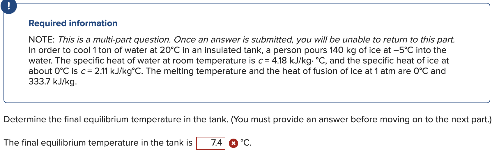 Solved ! Required information NOTE: This is a multi-part | Chegg.com
