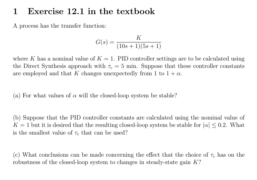Solved 1 Exercise 12.1 in the textbook A process has the | Chegg.com