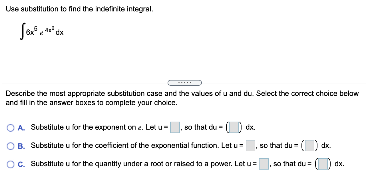 Solved Use substitution to find the indefinite integral. for | Chegg.com
