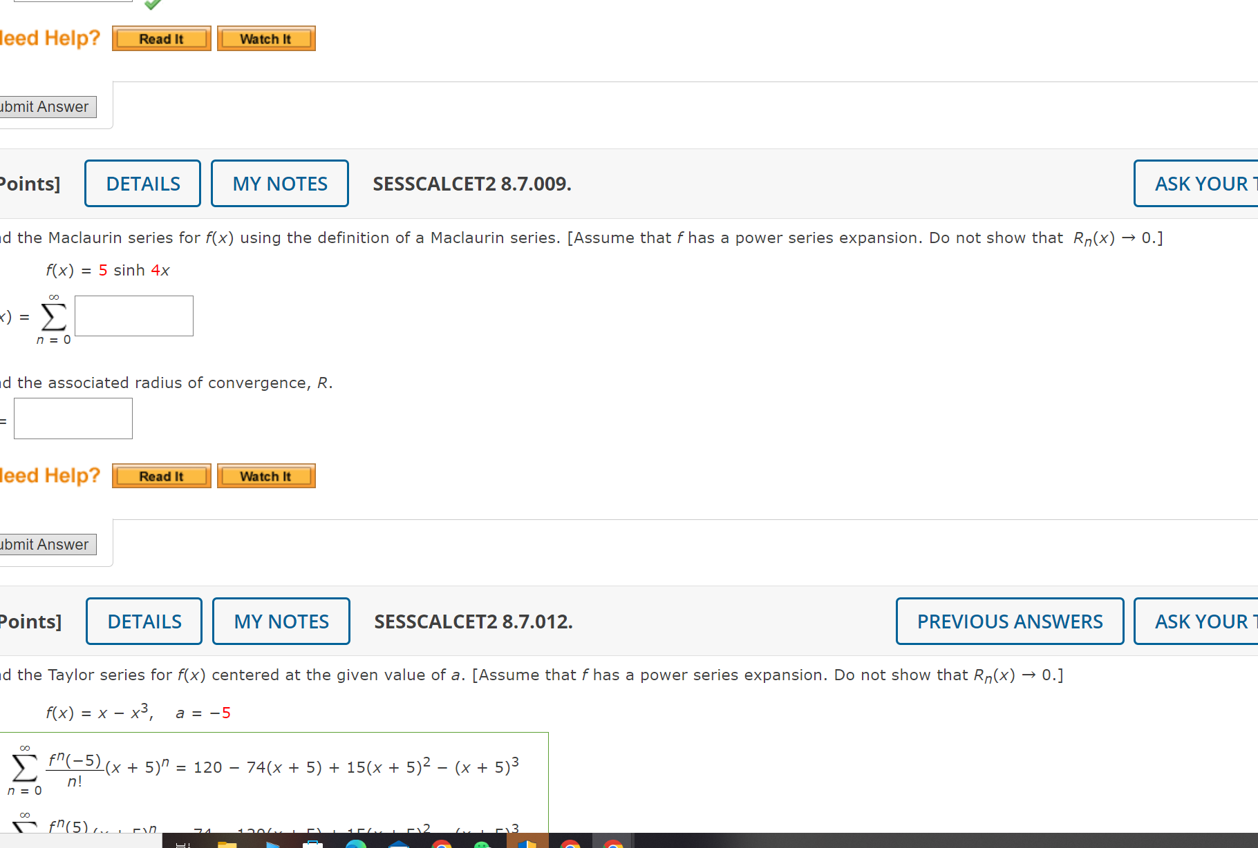 Solved d the Maclaurin series for f(x) ﻿using the definition | Chegg.com