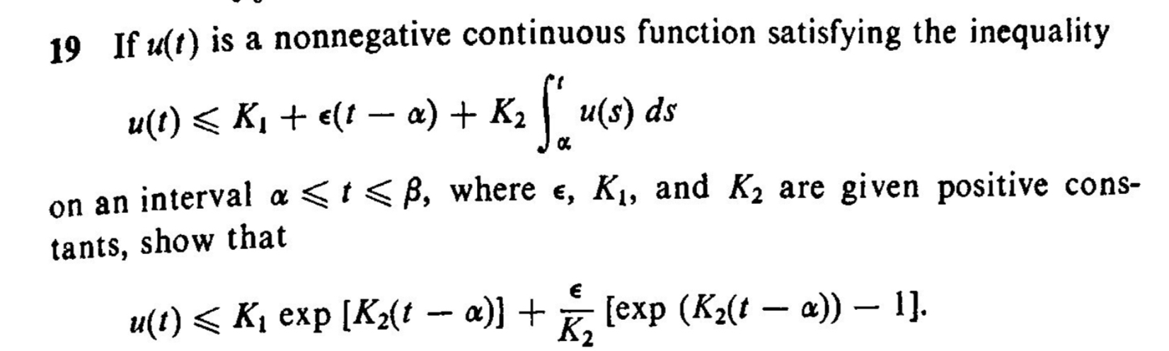 Solved 19 If u(t) is a nonnegative continuous function | Chegg.com
