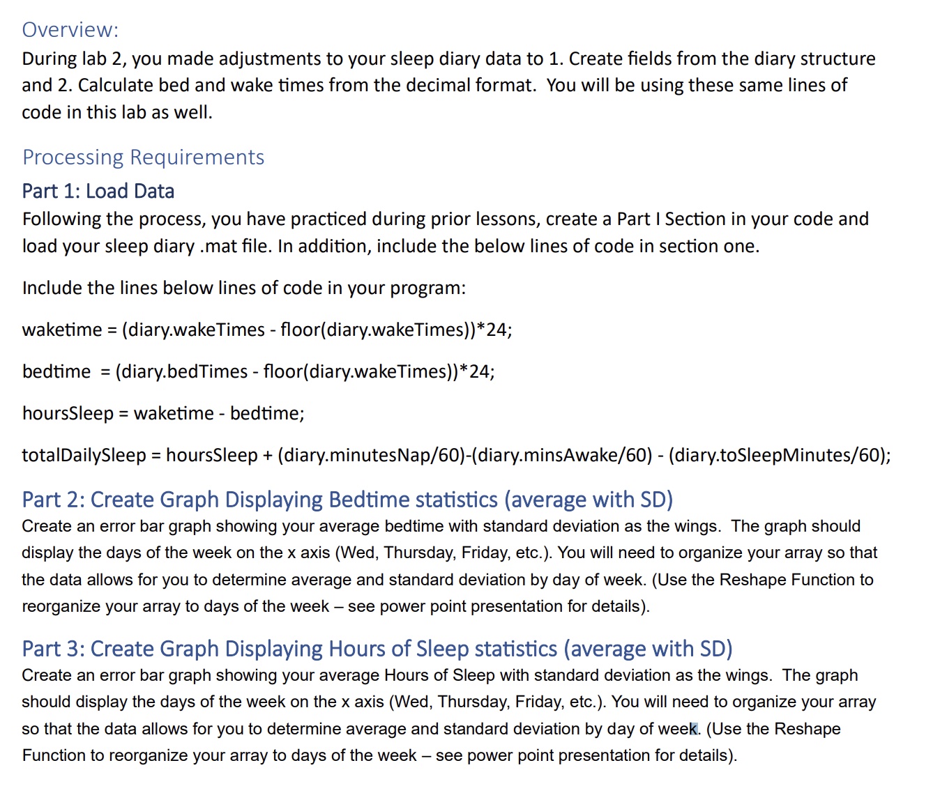 Solved I need help setting up my code in MATLAB I need part | Chegg.com