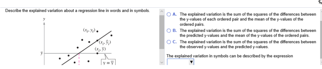 Describe the explained variation about a regression | Chegg.com