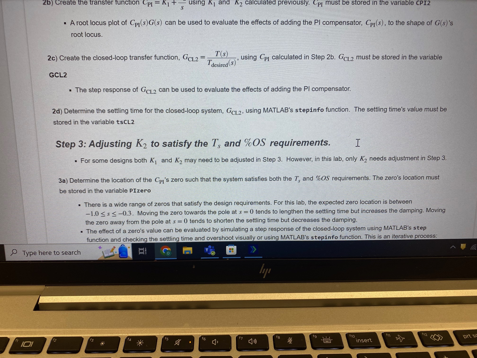 Solved Pl compensator design using root locus The heating | Chegg.com