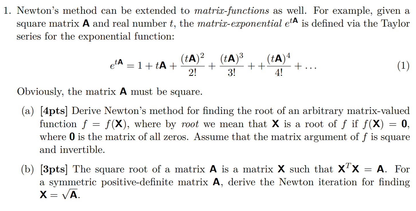 Solved 1. Newton's method can be extended to | Chegg.com