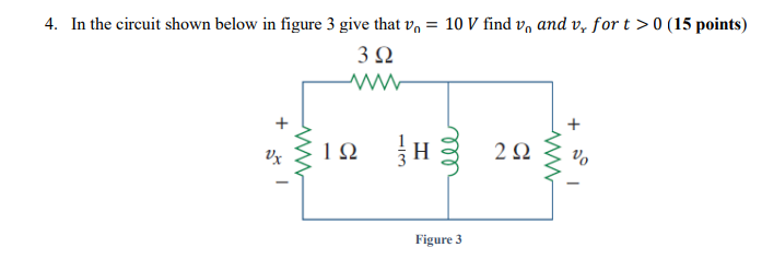 Solved 4. In the circuit shown below in figure 3 give that | Chegg.com