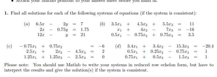 Solved you 1. Find all solutions for each of the following | Chegg.com