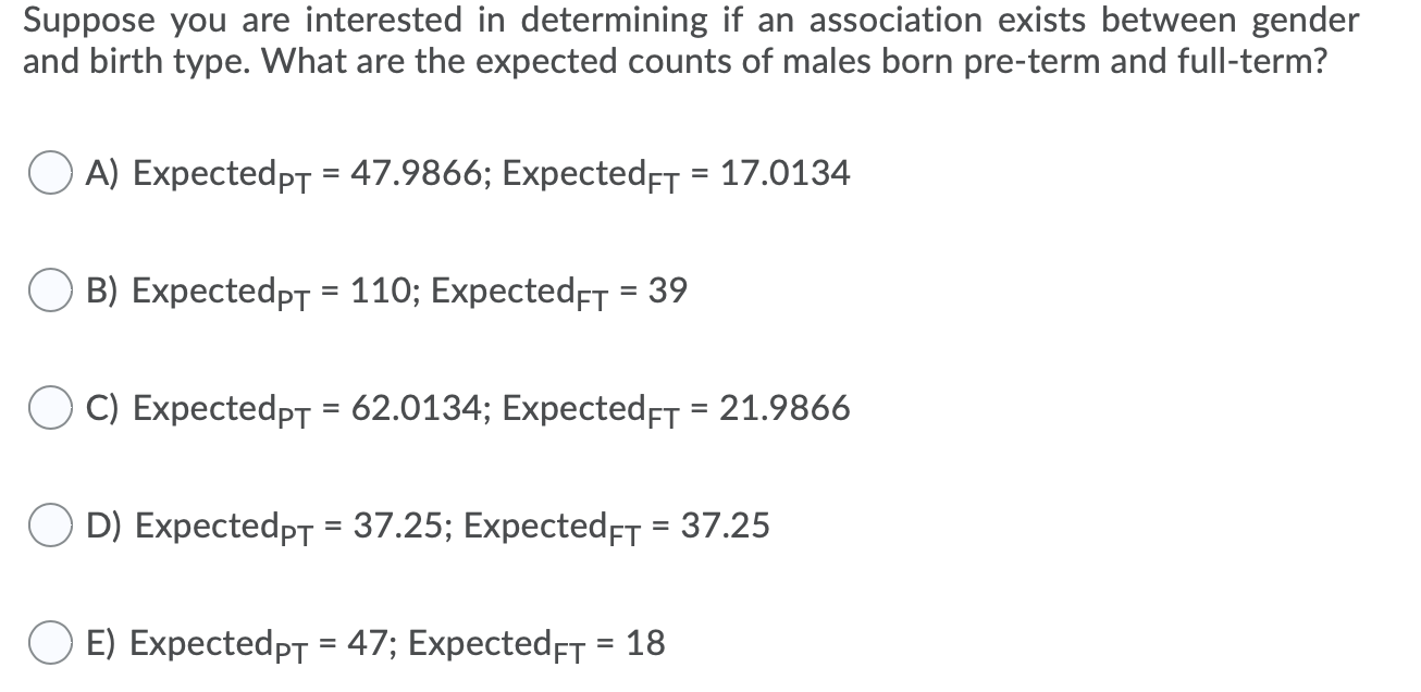 Solved The following table shows the observed counts from | Chegg.com