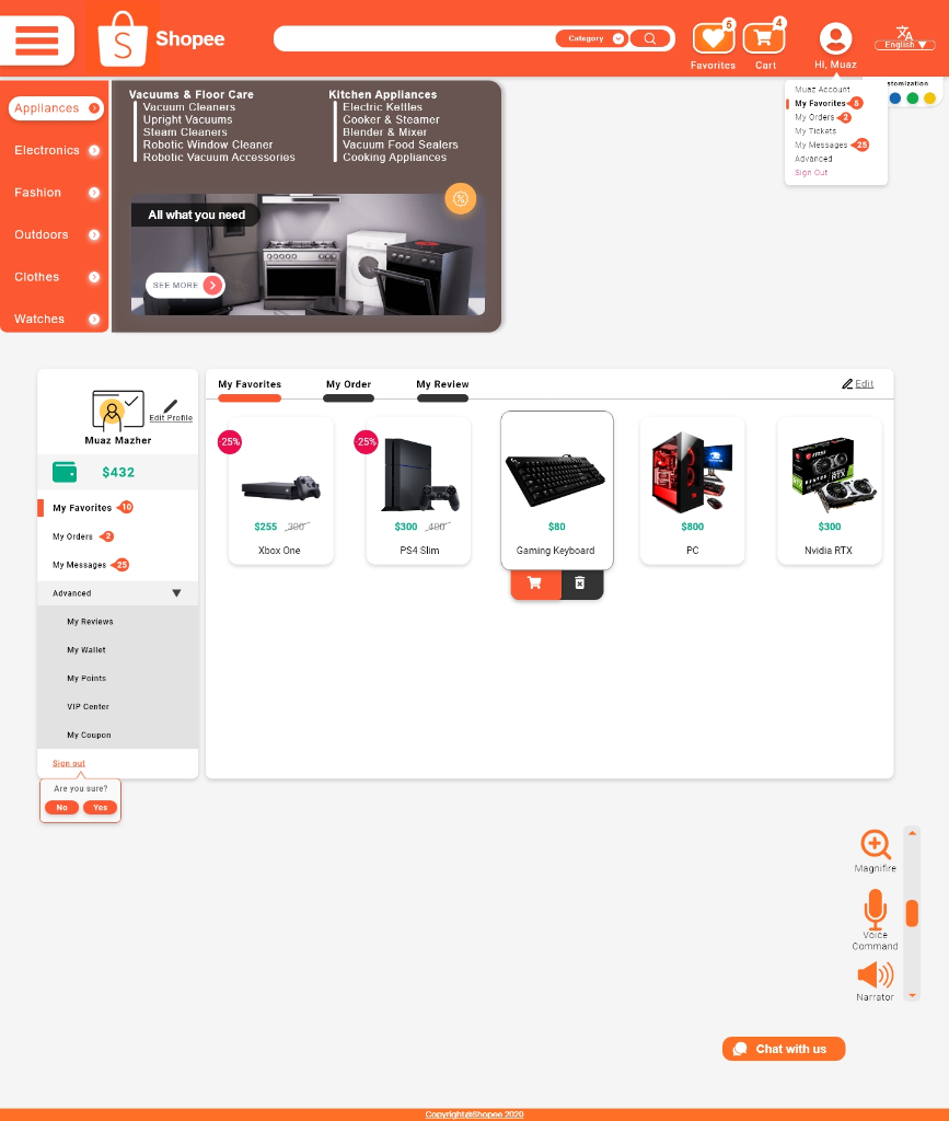 Comment about this redesign of Shopee website (more | Chegg.com