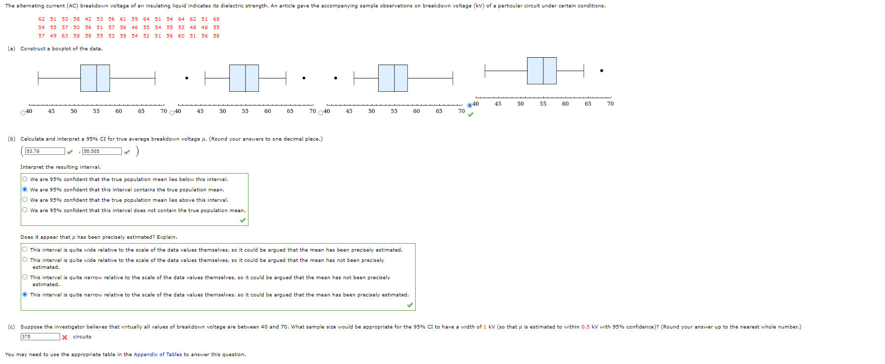 Solved A Construct A Boxplot Of The Data B Calculate 6228