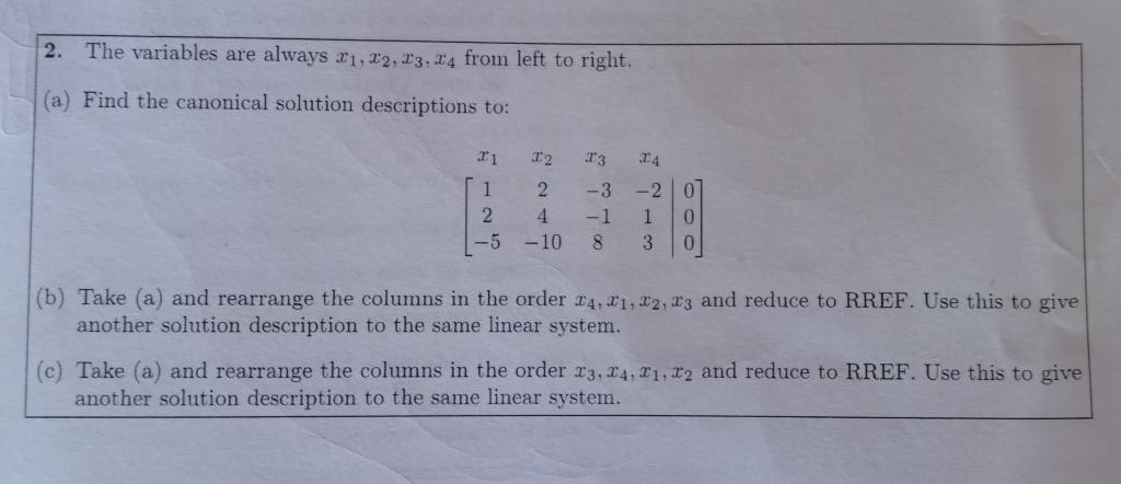 Solved 2. The variables are always 21, 22, 23, 24 from left | Chegg.com