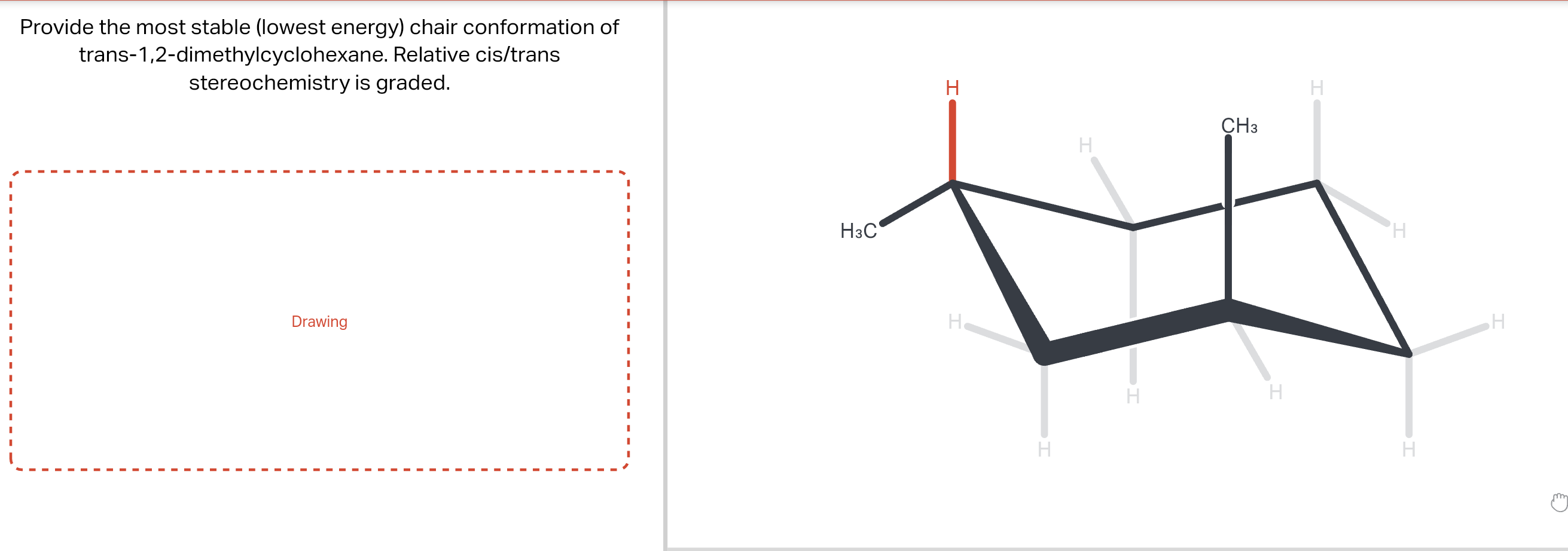 Solved Provide the most stable (lowest energy) chair | Chegg.com