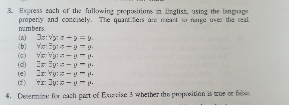 Solved 3. Express each of the following propositions in | Chegg.com