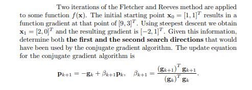 Two iterations of the Fletcher and Reeves method are | Chegg.com