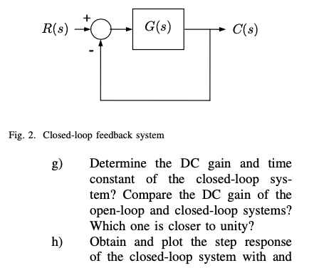 Determine the DC gain and the time constant of the | Chegg.com