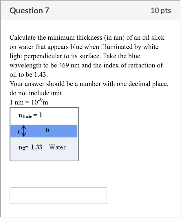 Solved Question 7 10 pts Calculate the minimum thickness (in | Chegg.com
